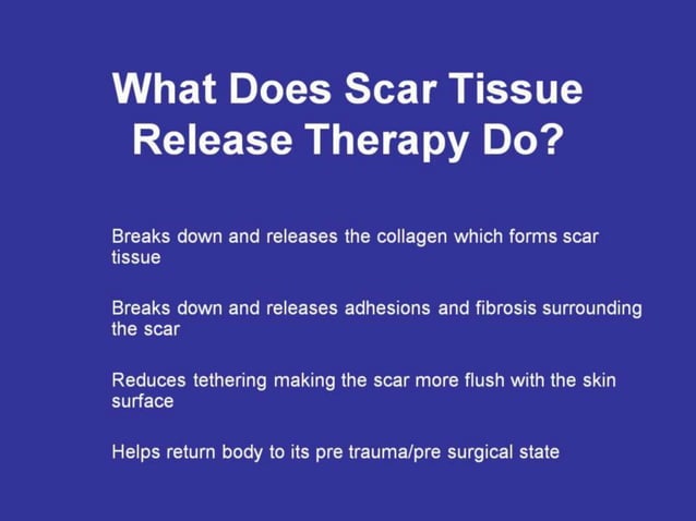 Scar Tissue Therapy Presentation Plastics | PPTX