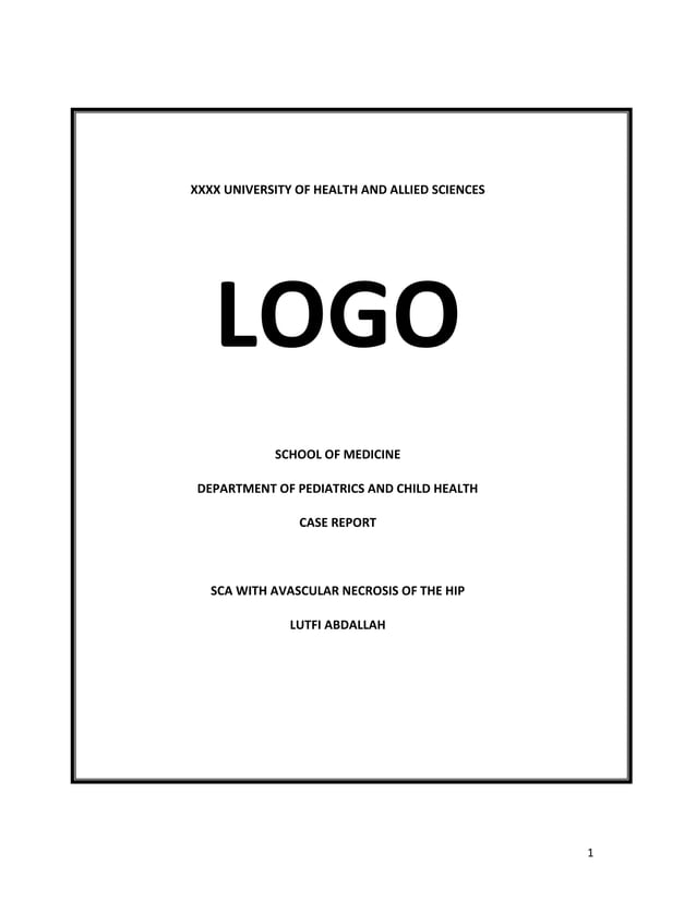 AVN 2' to SCA sample CASE REPORT | PDF