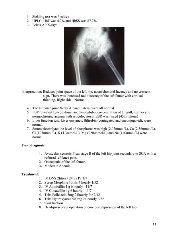 AVN 2' to SCA sample CASE REPORT | PDF