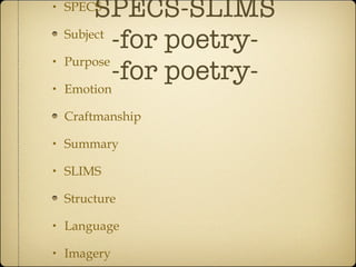 Scasi Specs Slims | PPT