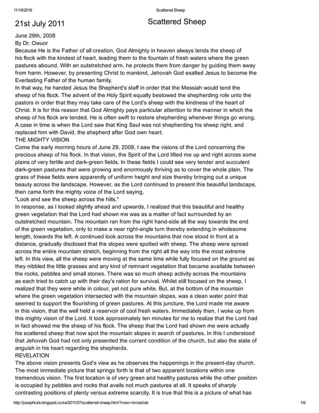 Scattered sheep | PDF