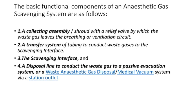 Scavenging of waste anaesthetic gases. | PPTX | Lung and Respiratory ...