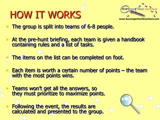About Scavenger Hunt Anywhere | PPT