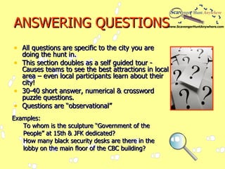About Scavenger Hunt Anywhere | PPT
