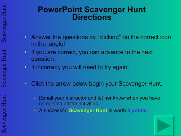 Scavenger Hunt For Power Point Hre 472 | PPT
