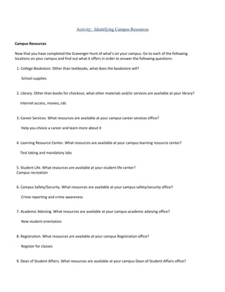 Scavenger hunt | DOC