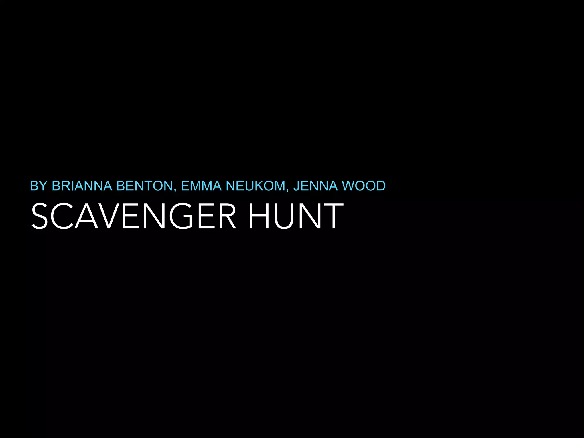 Photography Scavenger hunt | PPT