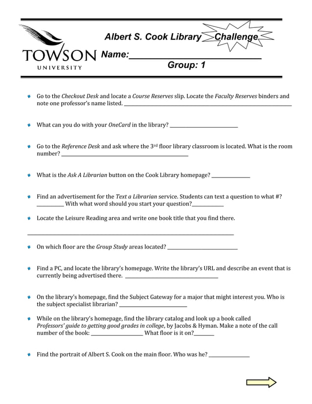 S3 - Scavenger hunt 1 | DOCX | Education