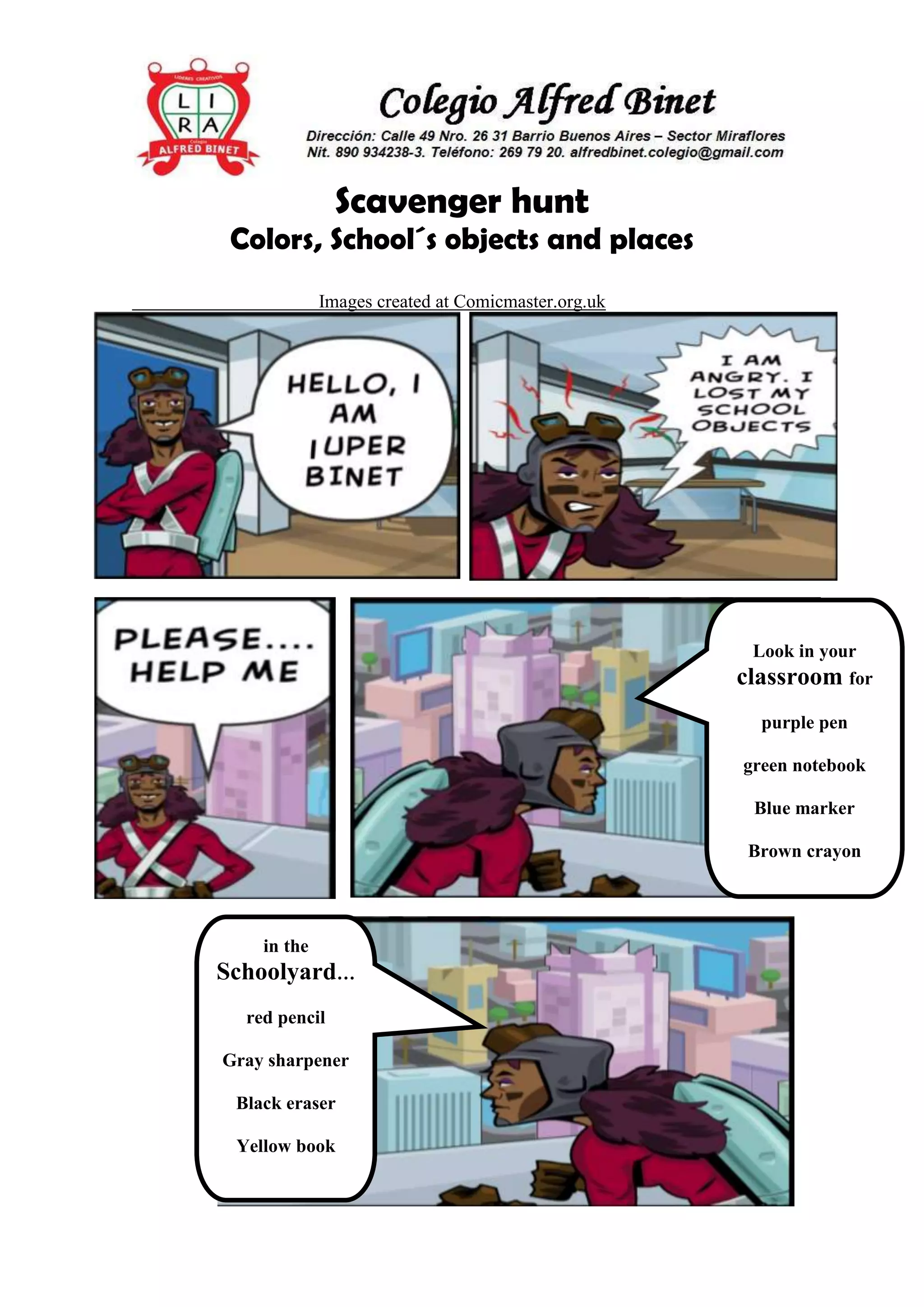 Scavenger hunt assessment | DOCX