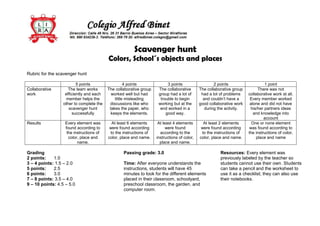 Scavenger hunt assessment | DOCX