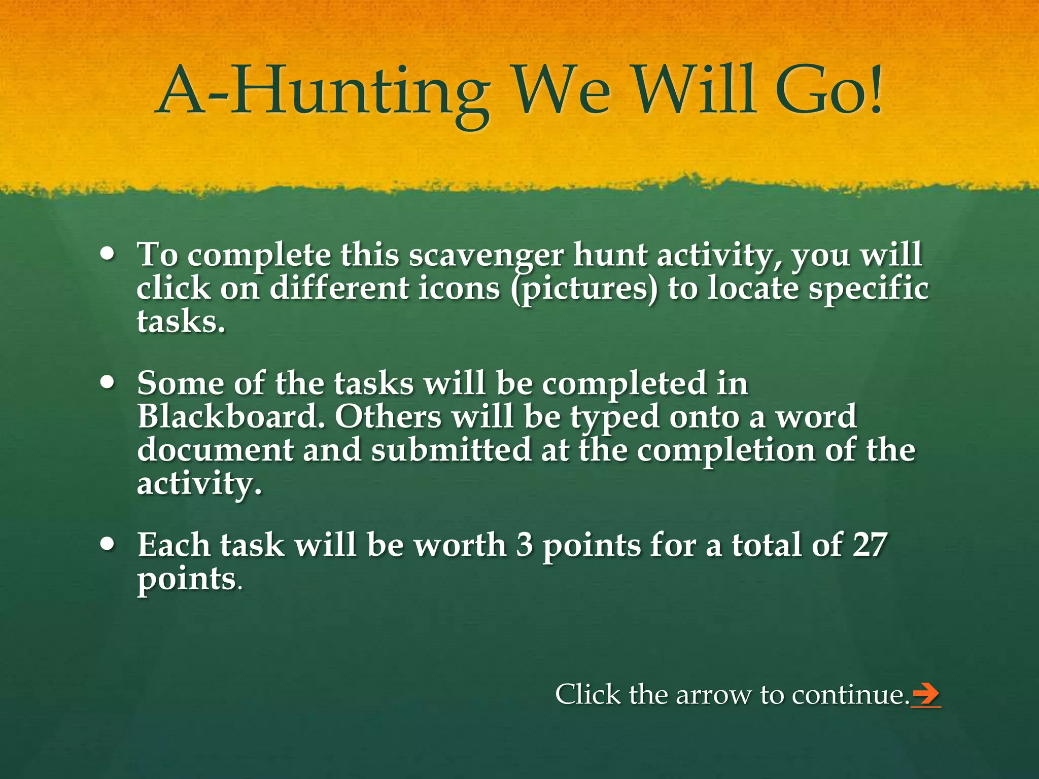 Scavenger hunt ppt | PPTX