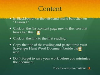 Scavenger hunt ppt | PPTX