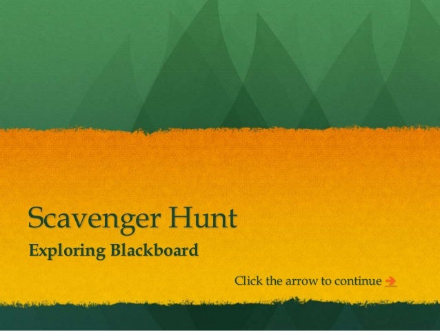 Scavenger hunt ppt