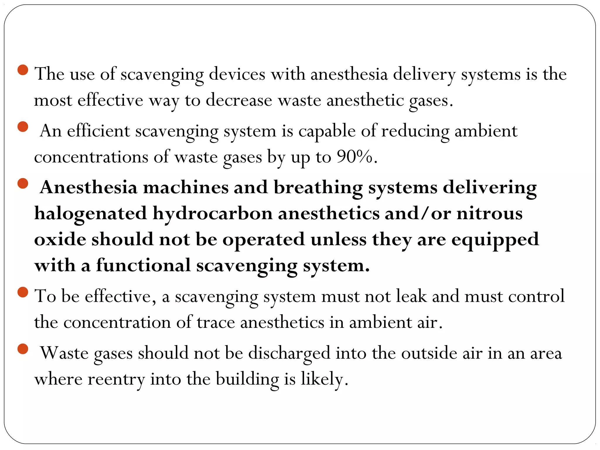 Scavenging system in operating room | PPT