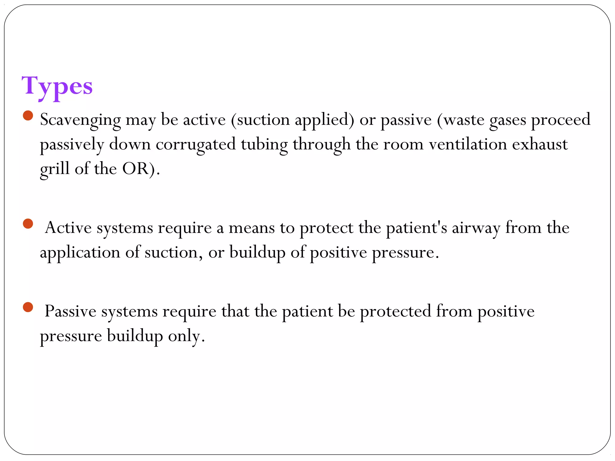 Scavenging system in operating room | PPT