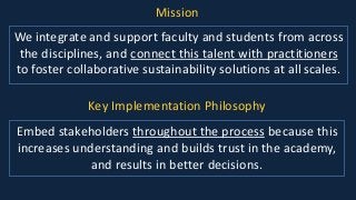 Graham Sustainability Institute, Overview