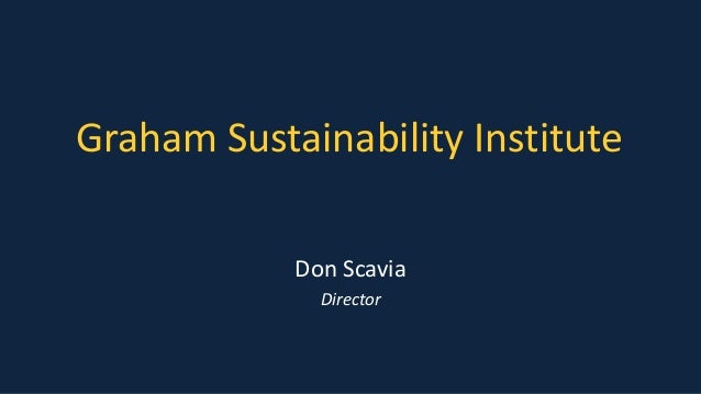 Graham Sustainability Institute, Overview