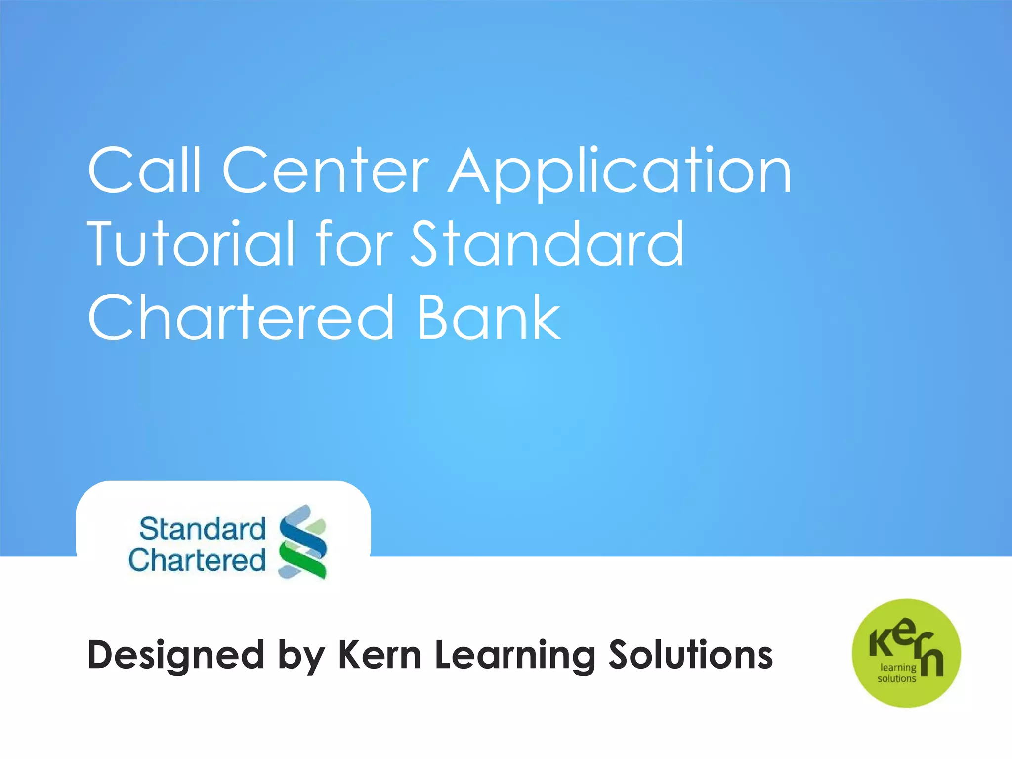 Application Tutorial for Standard Chartered Bank | PPT