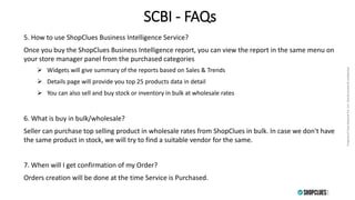 ShopClues Business Intelligence Service (SCBI) FAQs | PPT