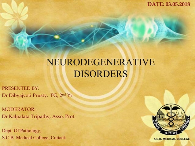 Neurodegenerative disorders | PPTX | Brain and Nervous System Disorders ...