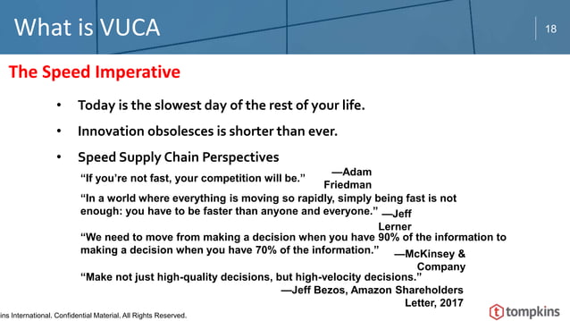 Trends in Supply Chain: The Beyond Belief Impacts of VUCA on Supply Chains and Commerce | PPTX