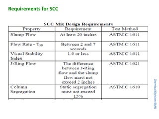 Self Consolidating Concrete-Designing & Tsting | PPT