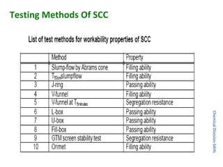 Self Consolidating Concrete-Designing & Tsting | PPT | Civil ...