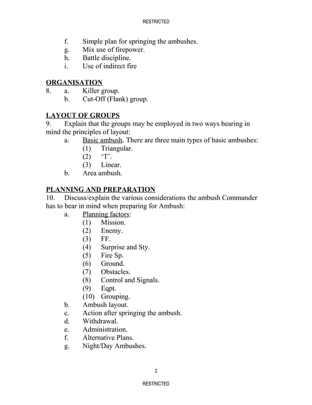 Scc ambush ds notes (revised) | DOC