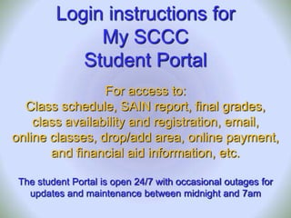 Sccc login | PPT