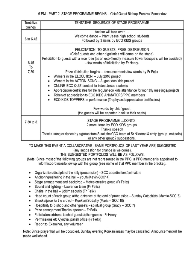Scc environment rally plan | DOCX