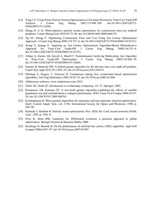 Evolutionary Algorithm Performance Evaluation in Project Time-Cost Optimization | PDF