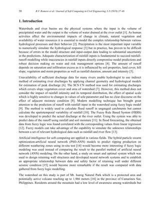 Estimating Channel Cross Section Runoff Overflow Using Fuzzy Rule Based System: A Hydrologic ...