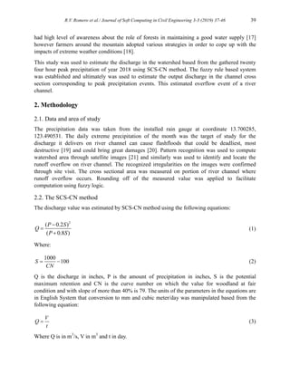 Estimating Channel Cross Section Runoff Overflow Using Fuzzy Rule Based ...
