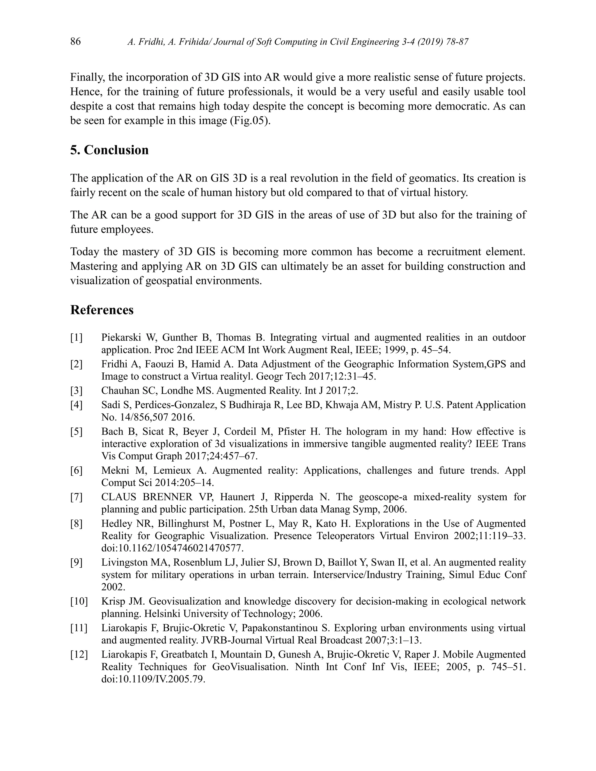 GIS 3D and Science of Augmented Reality: Modeling a 3D Geospatial ...