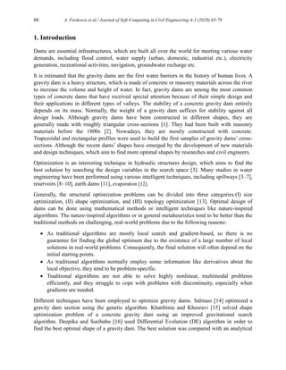 Shape Optimization of Gravity Dams Using a Nature-Inspired Approach | PDF