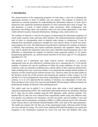 Assessment of the Modulus of Elasticity at a Triaxial Stress State for ...