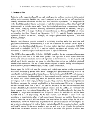 Optimizing Reinforced Concrete Cantilever Retaining Walls Using Gases Brownian Motion Algorithm ...