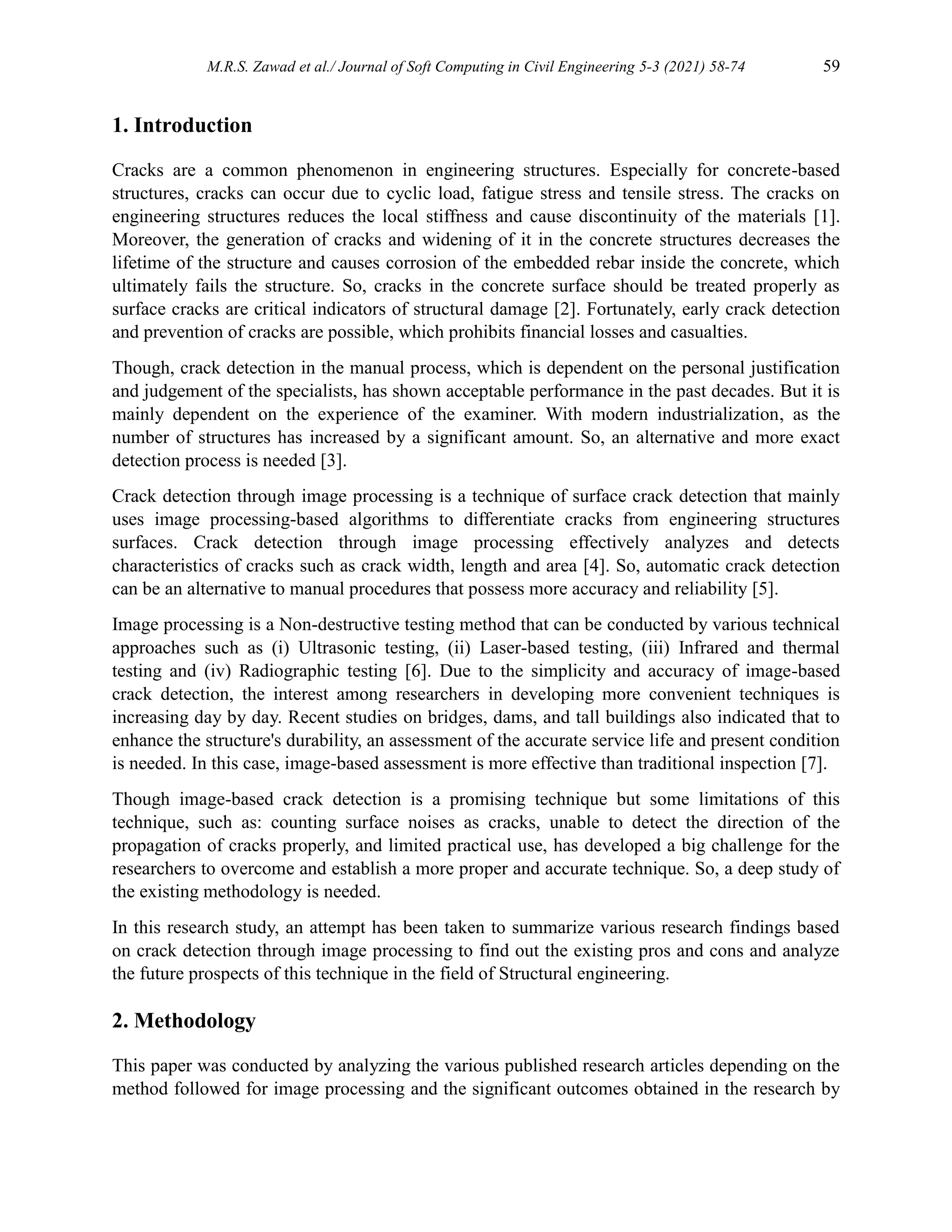 A Comparative Review of Image Processing Based Crack Detection Techniques on Civil Engineering ...