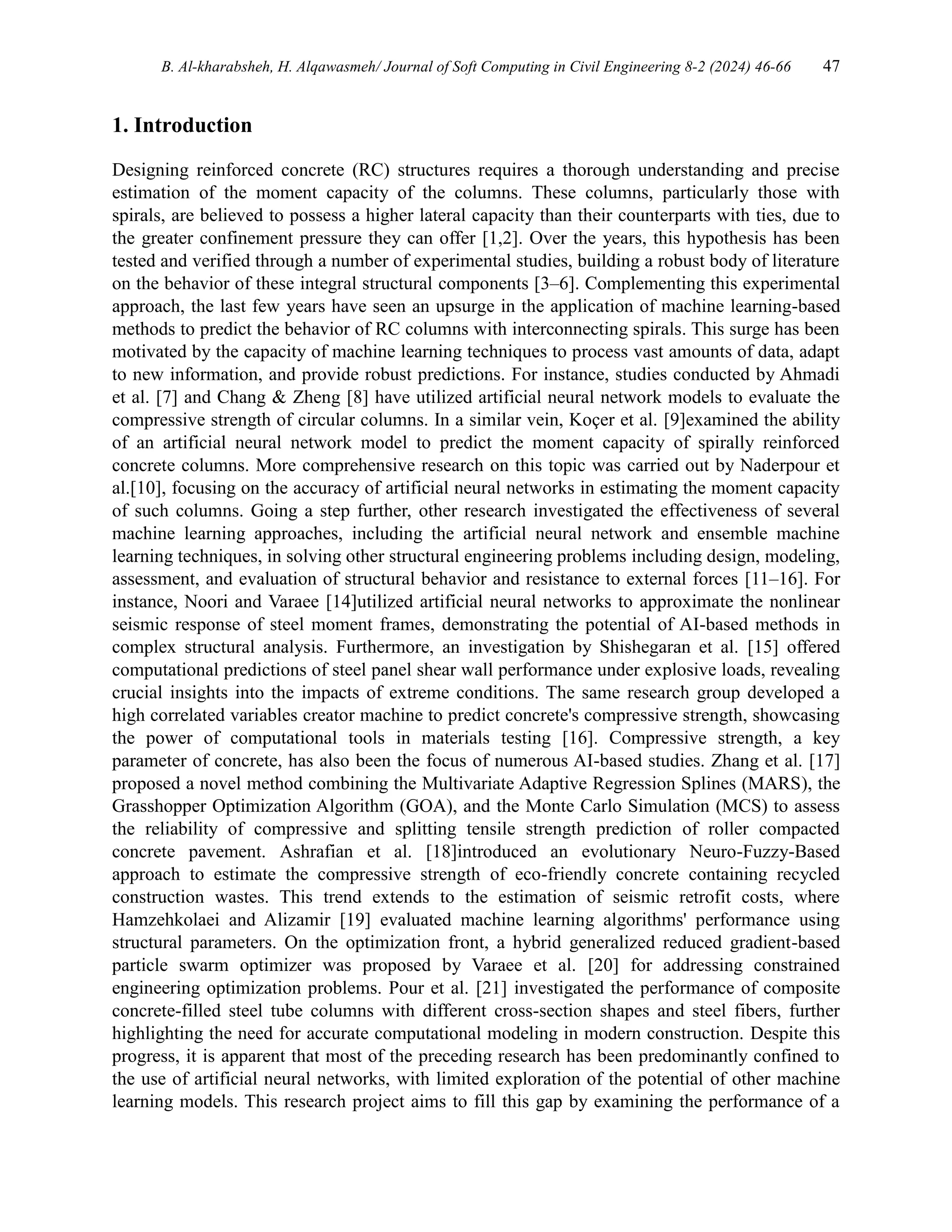 Developing Soft-Computing Models for Simulating the Maximum Moment of Circular Reinforced ...