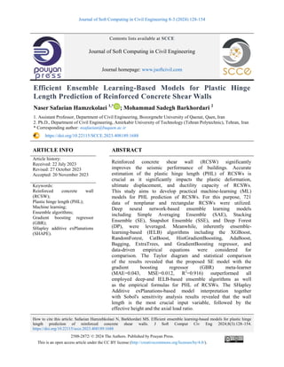Efficient Ensemble Learning-Based Models for Plastic Hinge Length Prediction of Reinforced ...