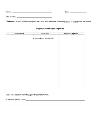 Teach Argumentation Effortlessly Handout | PDF | Educational Assessment ...