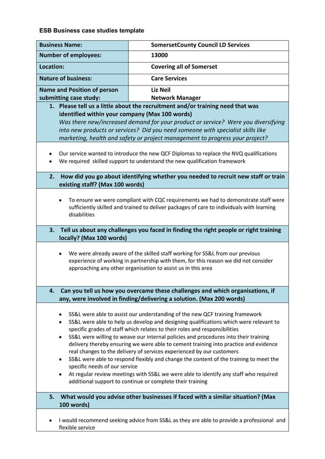 Scc learning disabilities case study | DOCX