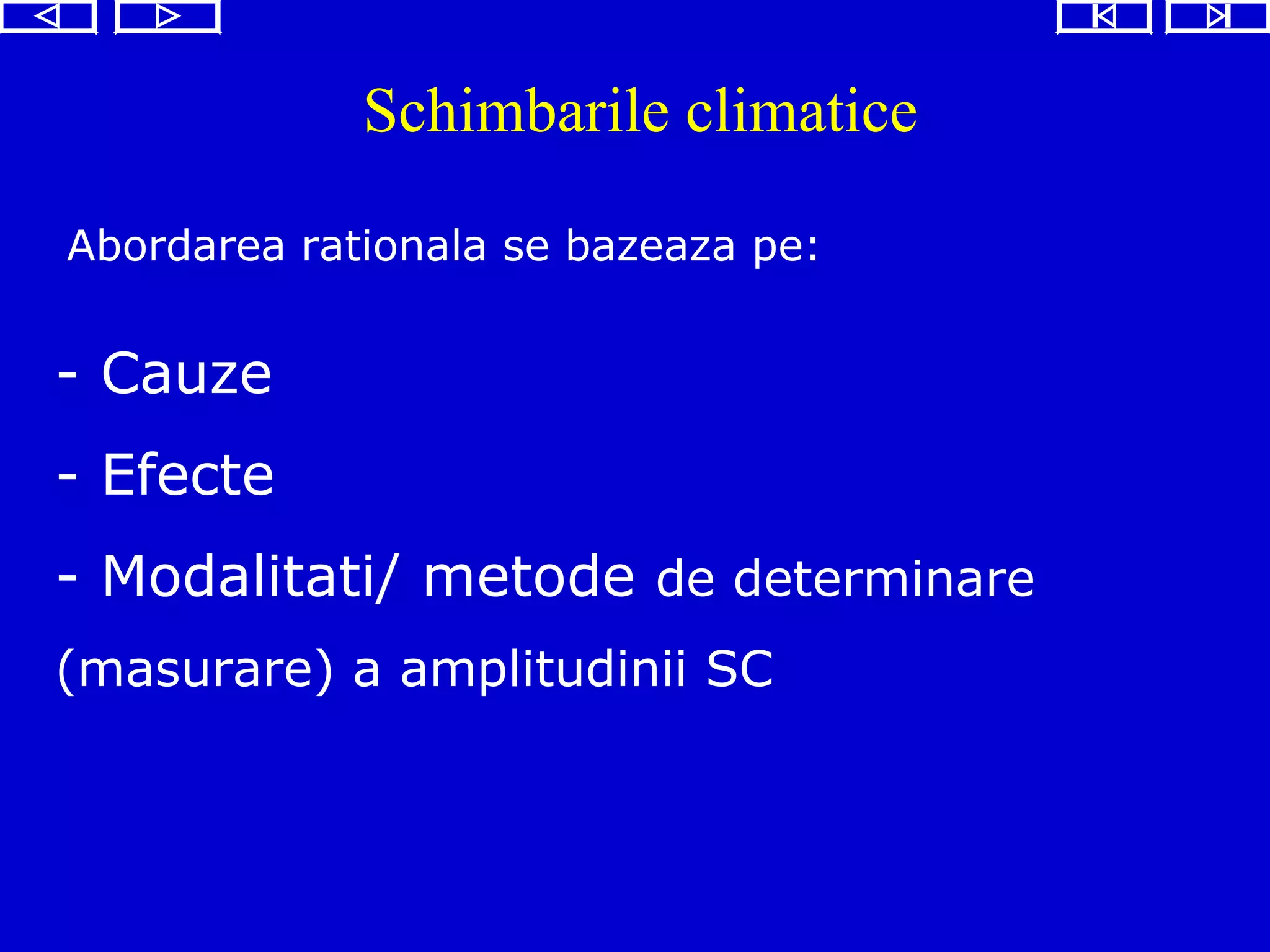 Schimbarile climatice – concepte si realitati | PPS