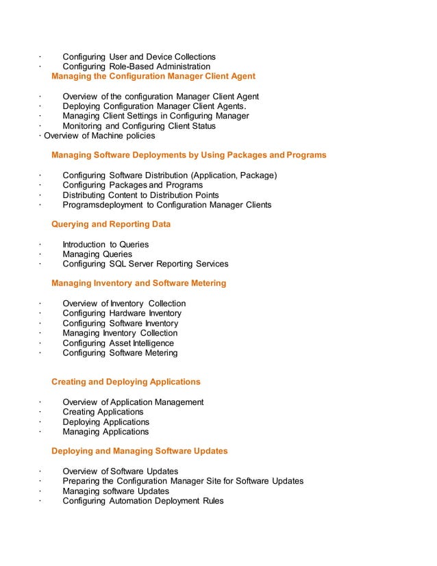 Sccm 2016 training | DOCX