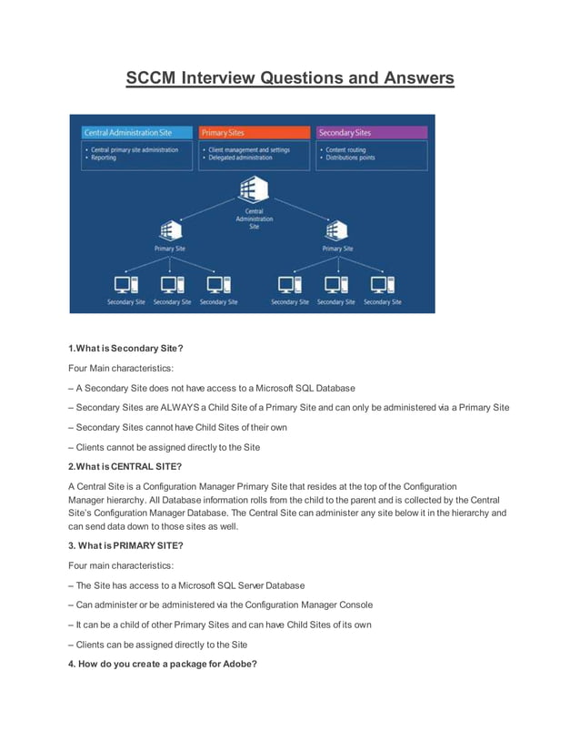 Sccm Interview Questions and Answers | PDF
