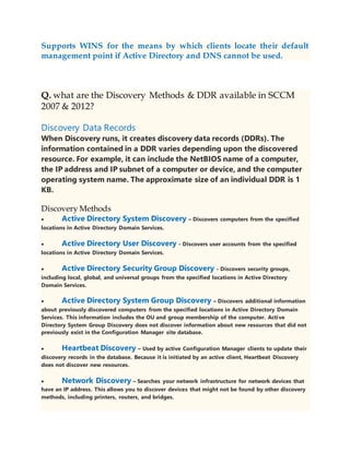 Sccm Interview Questions and Answers | PDF