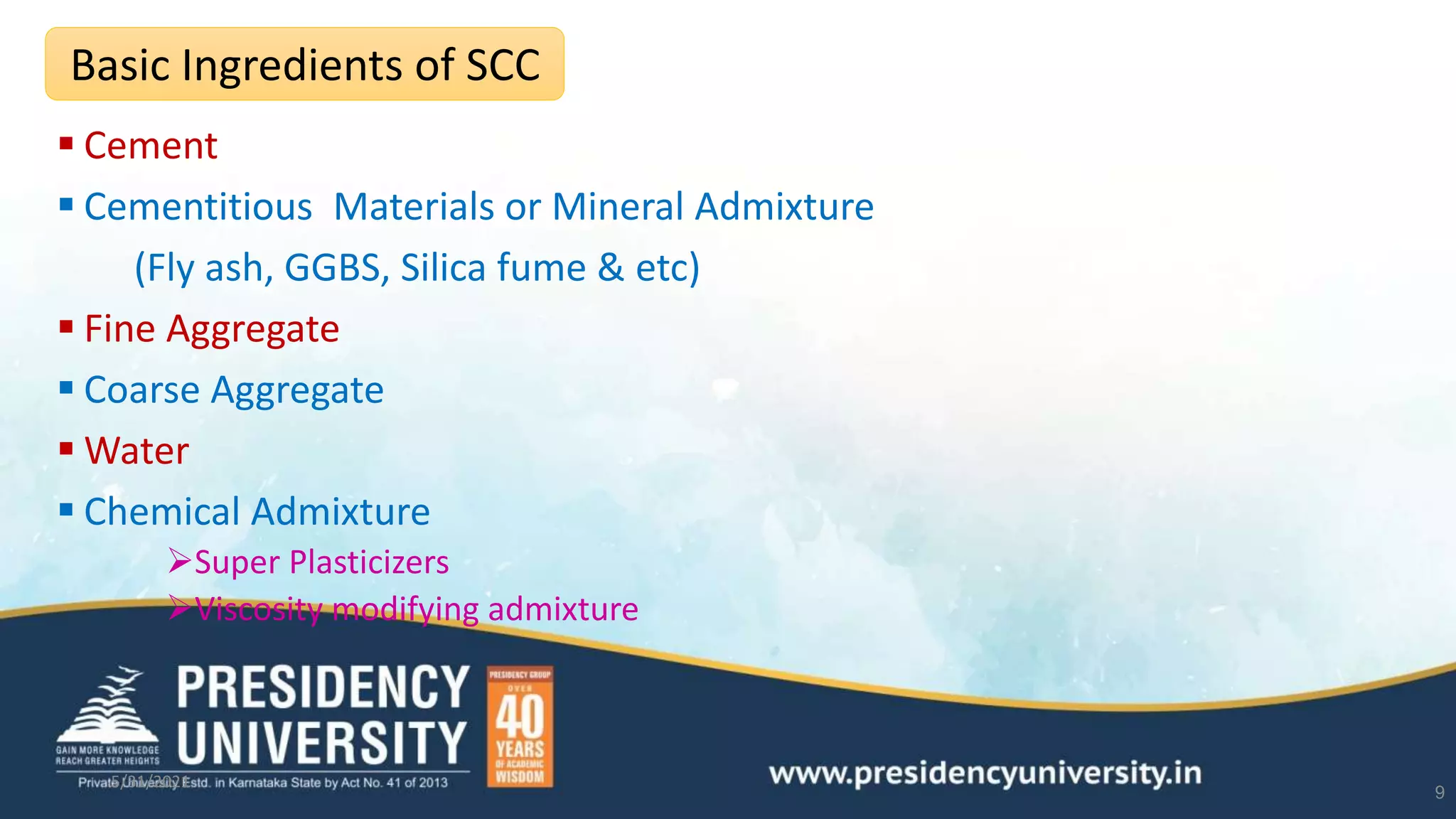 SELF-COMPACTING CONCRETE (SCC) | PPT