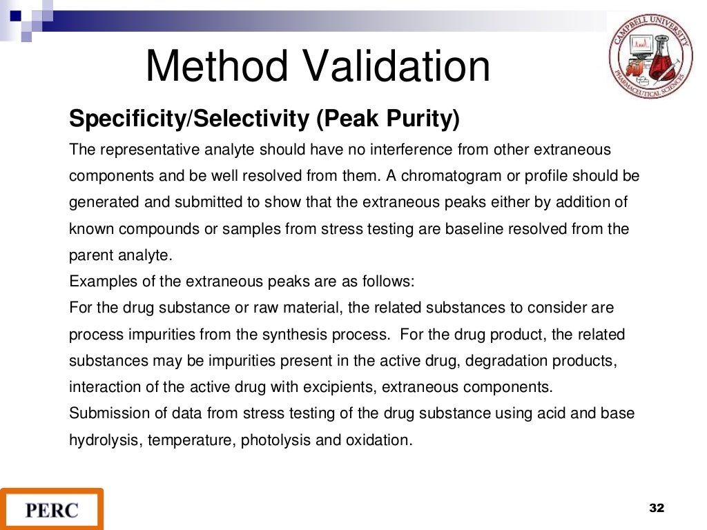 Analytical Method Validation Analytical Method Validation