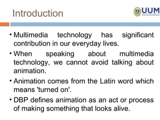 Scct2013 topic 4_animation | PPT | Computer Animation | Computer Software and Applications