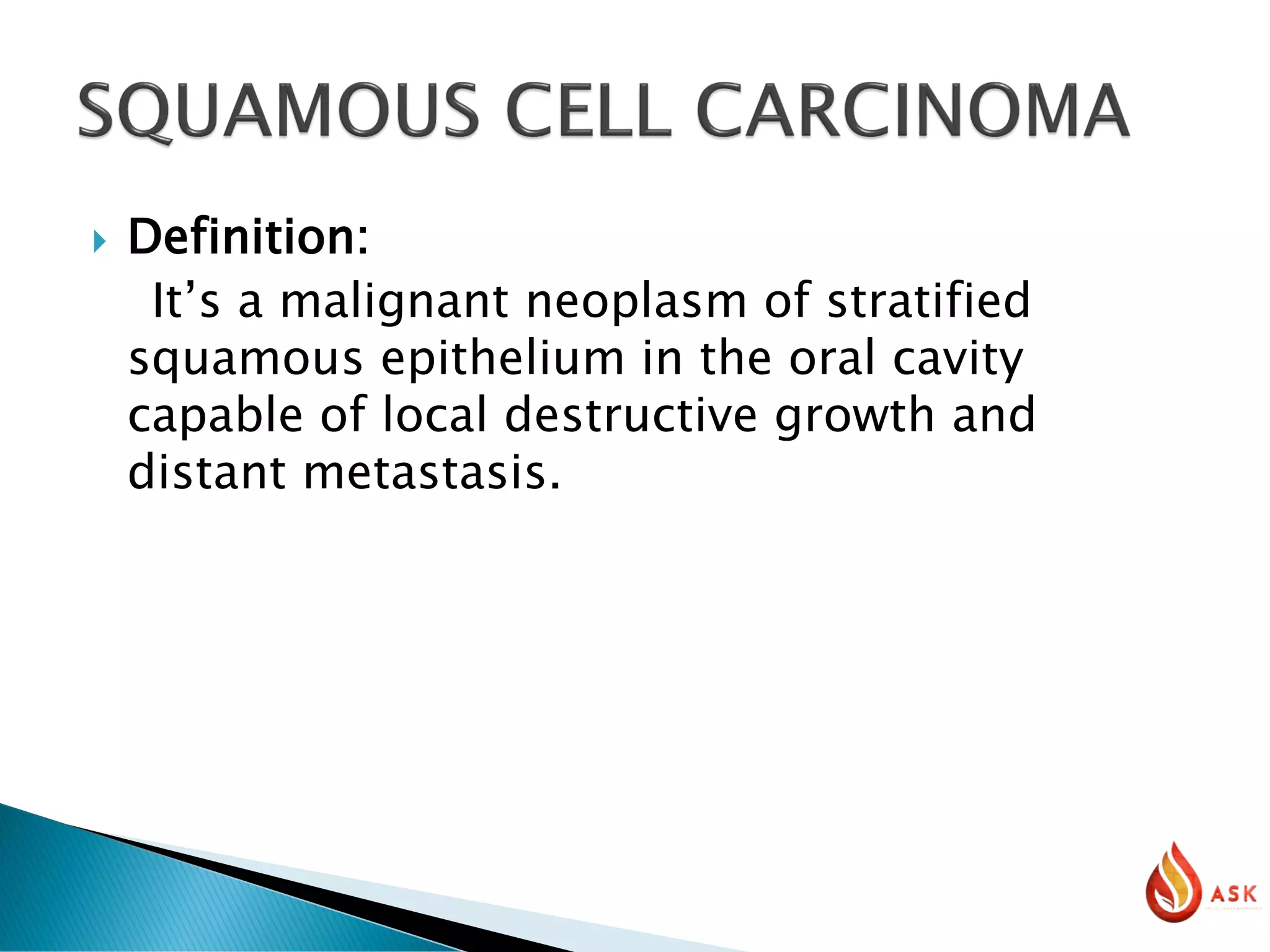 "Oral Squamous Cell Carcinoma" | PDF